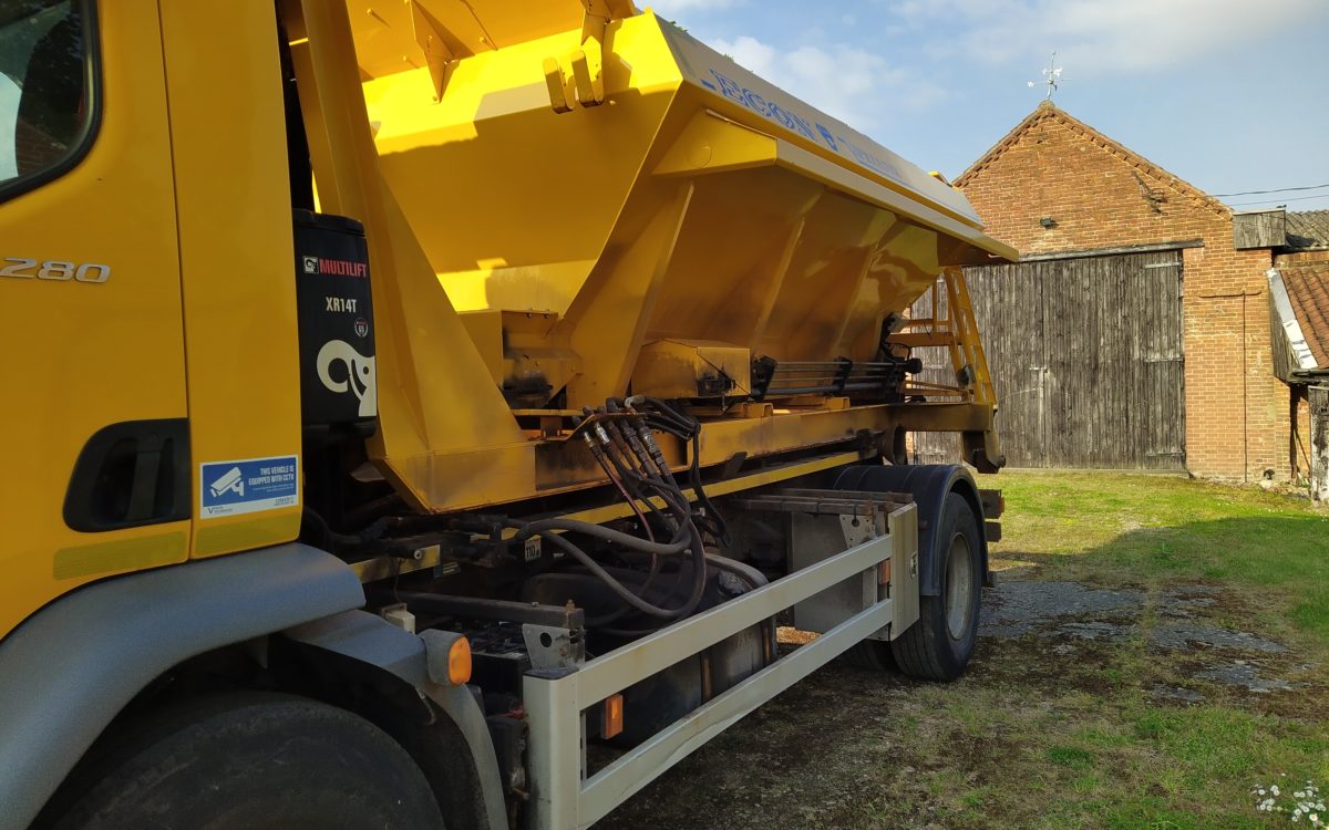 HIAB MULTILIFT XR14 HOOK LOADER ECON SALT GRIT GRITTER SPREADER ...